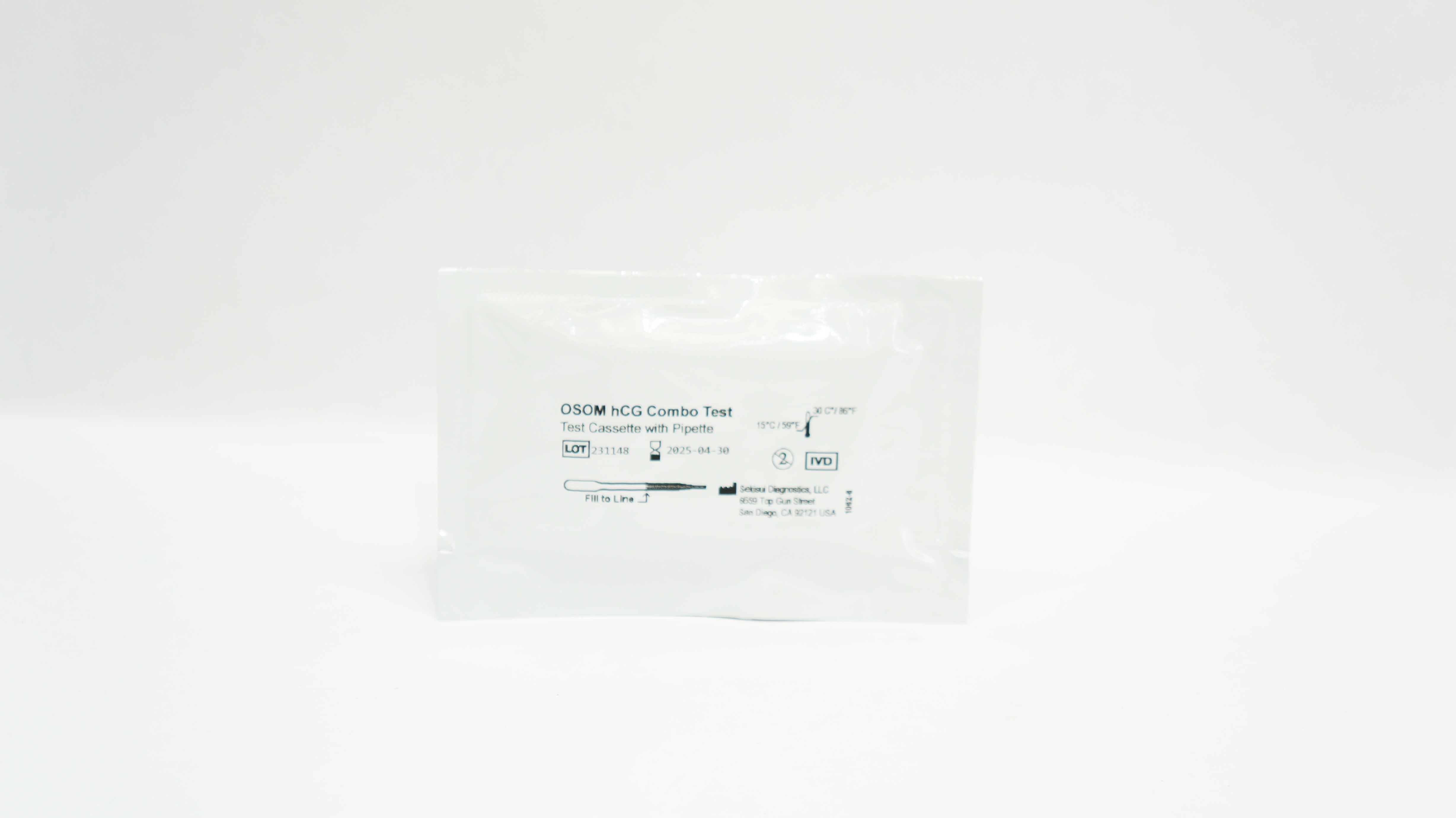 Sekisui OSOM hCG Combo Test Cassete W/Pipette