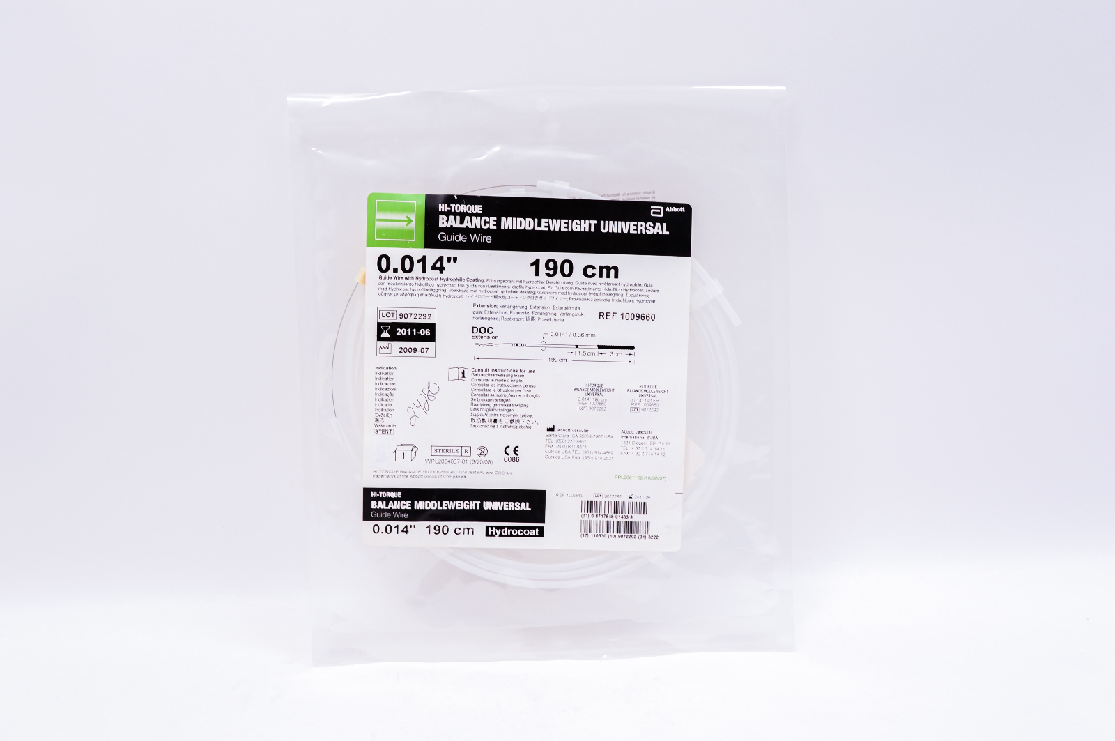 Abbott 1009660 Hi-Torque Balance Middleweight Guide Wire 0.014in. x ...