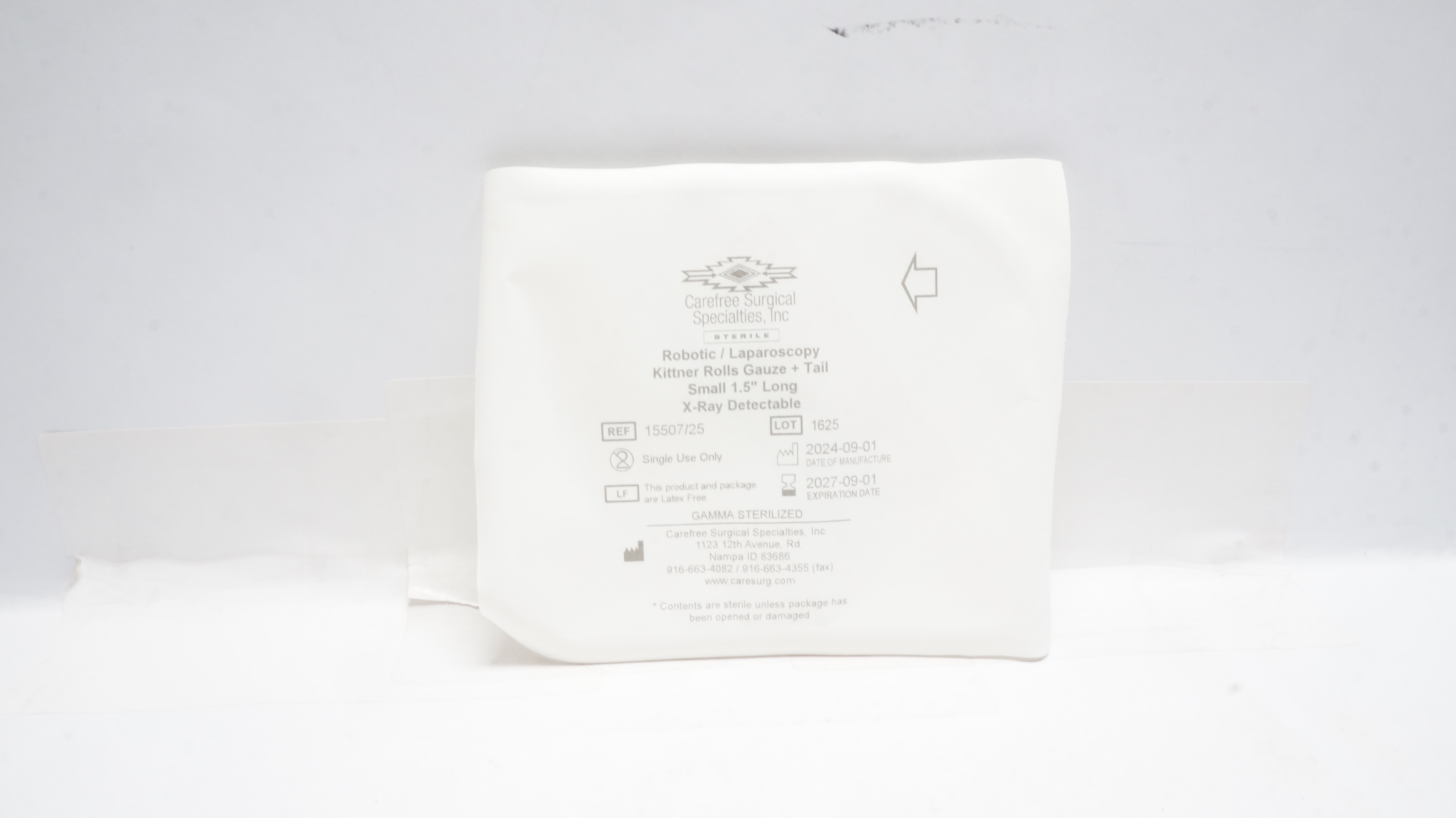 Carefree Surgical 15507/25 Robotic/Laparoscopy Kittner Rolls Gauze ...