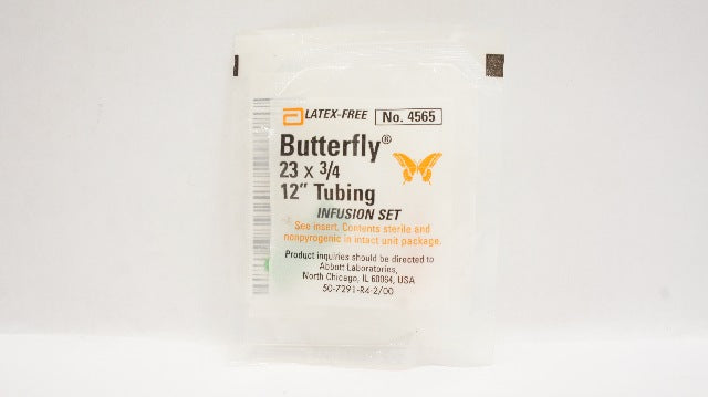 Abbott 4565 Butterfly Infusion Set 23 x 3/4 Tubing 12inch