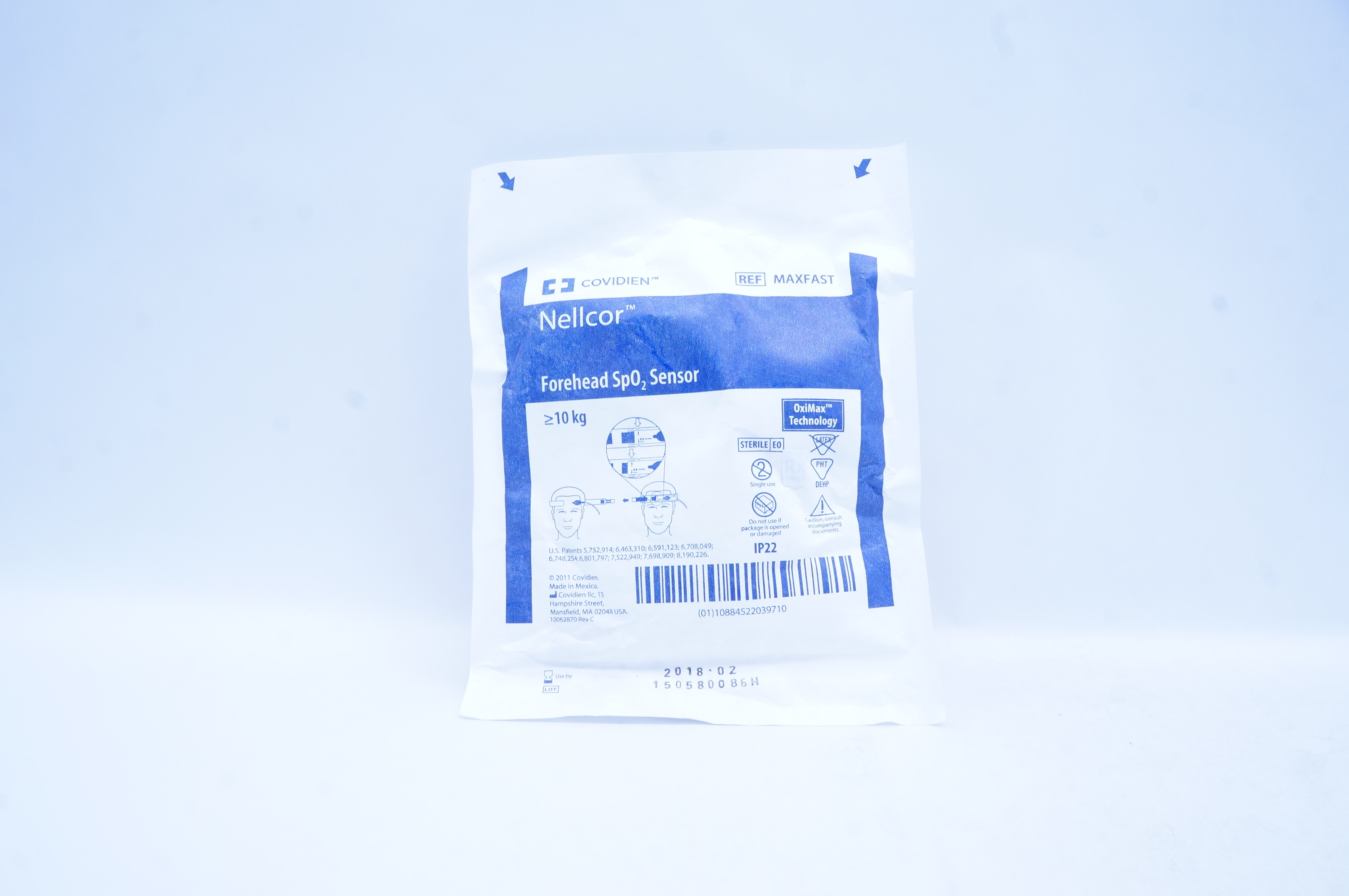 Covidien MAXFAST Nellcor Forehead SP02 Sensor ≥ 10 kg (x)